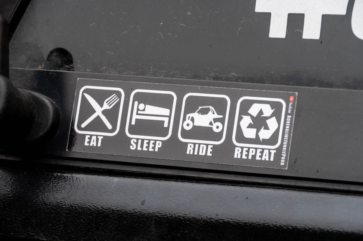 Eat, Sleep, Ride, Repeat Sticker - SXS/UTV Decal - AdrenalineJunkiePro ...